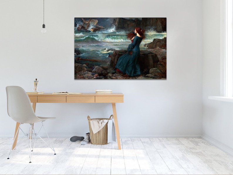 John William Waterhouse Miranda From Shakespeares the Tempest - Etsy UK
