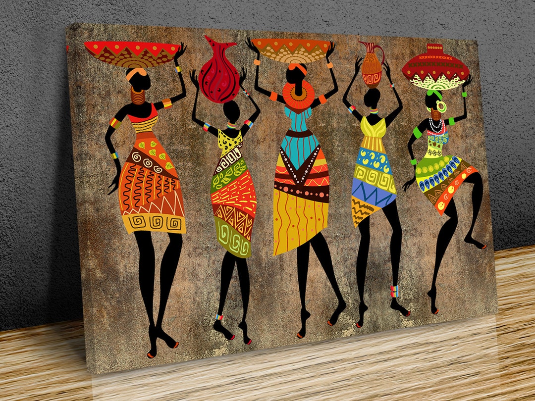 Masai African Ladies Sepia Wall Art, Wall Hangings , Home Décor Wall ...