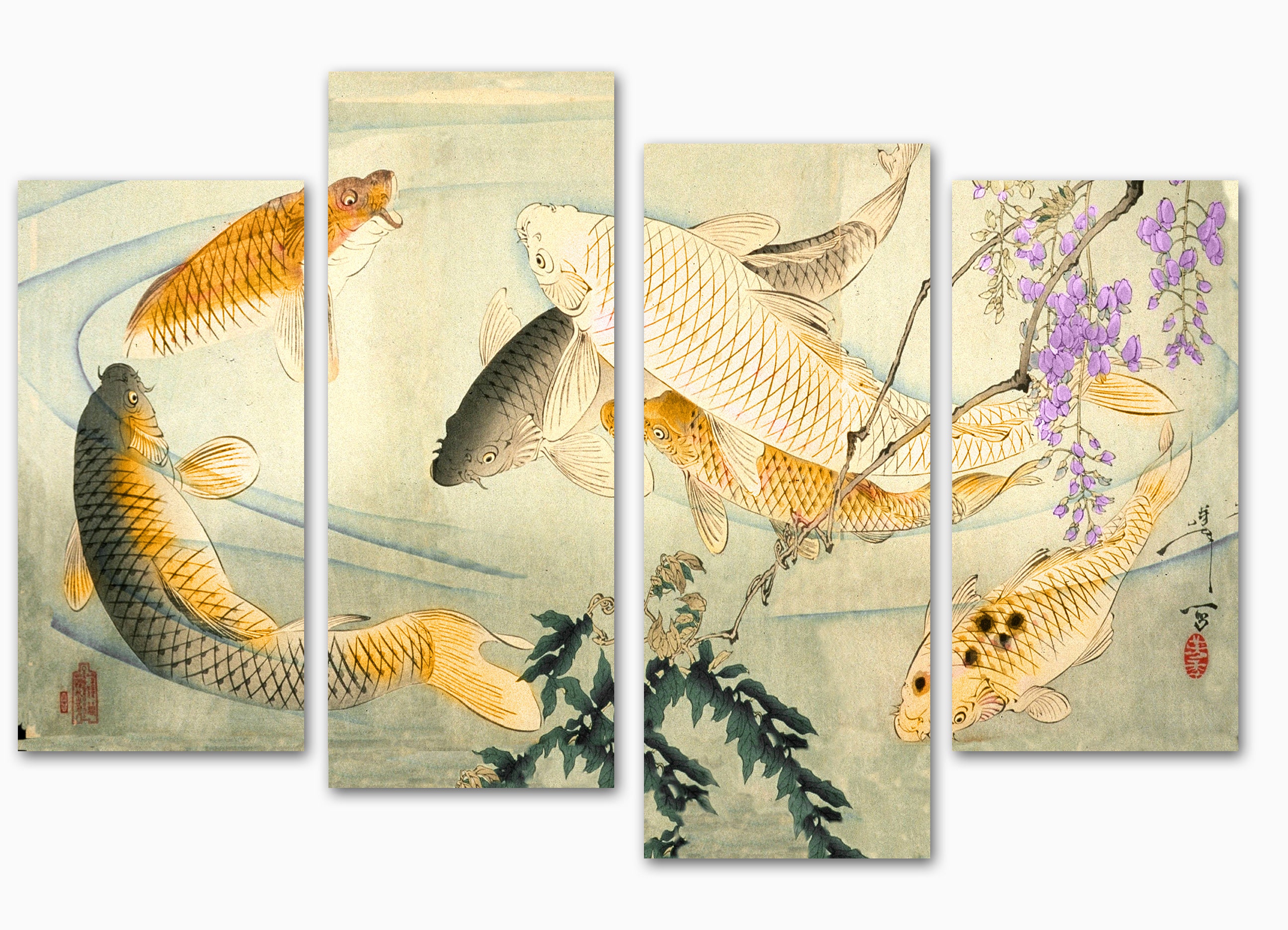 Traditional Japanese Koi Fish Painting