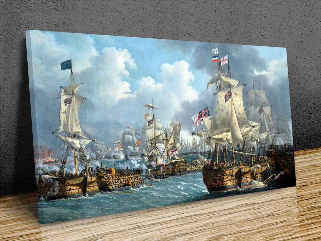 The Battle of Trafalgar John Thomas Serres Wall Ar Wall Hangings , Home ...