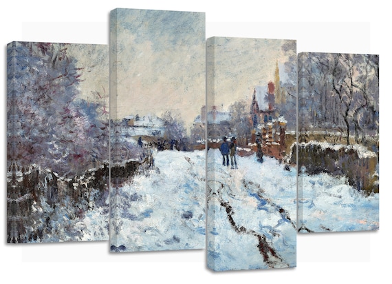 Claude Monet Snow Scene at Argenteuil French Impressionism - Etsy