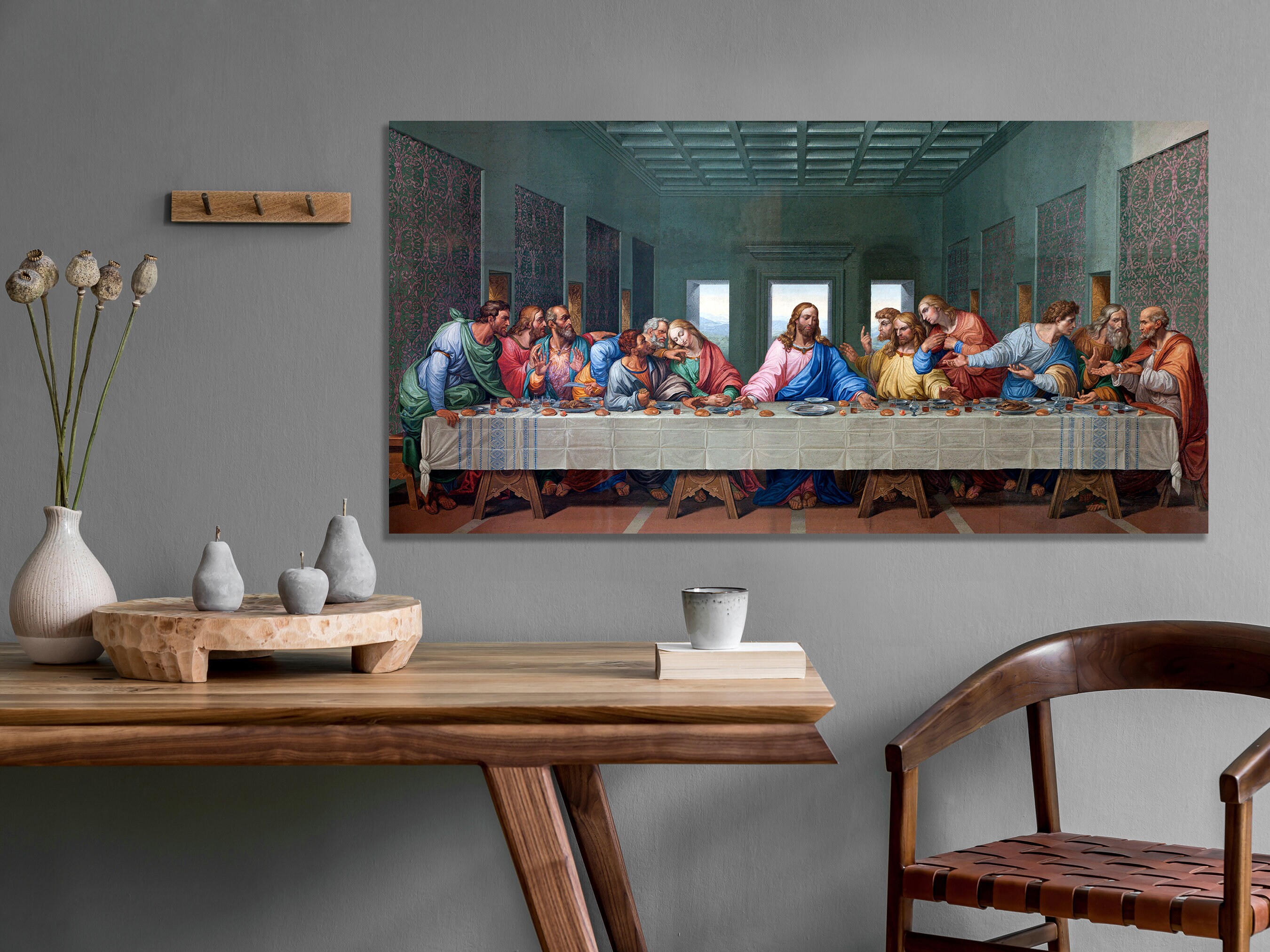 Mosaic of Last Supper of Jesus by Giacomo Raffaelli, Panoramic, Home ...