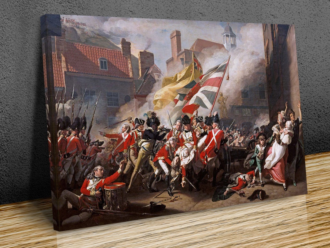 John Singleton Copley, the Death of Major Peirson,mounted Canvas Print Ready to Hang - Etsy UK
