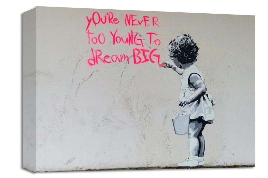 Banksy Canvas Prints/set of 4 New Frames/ Printed on Canvas - Etsy