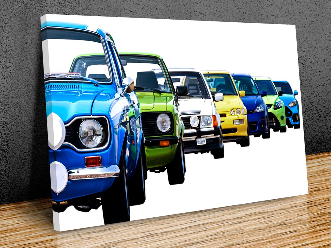 Ford Escort Mk1 Evolution on White Background, Wall Art , Wall Hangins ...