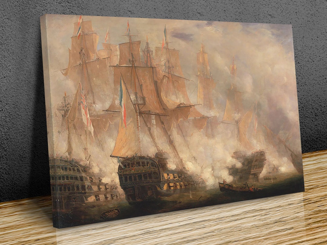 John Christian Schetky the Battle of Trafalgar ,wall Hangings, Wall Art ...