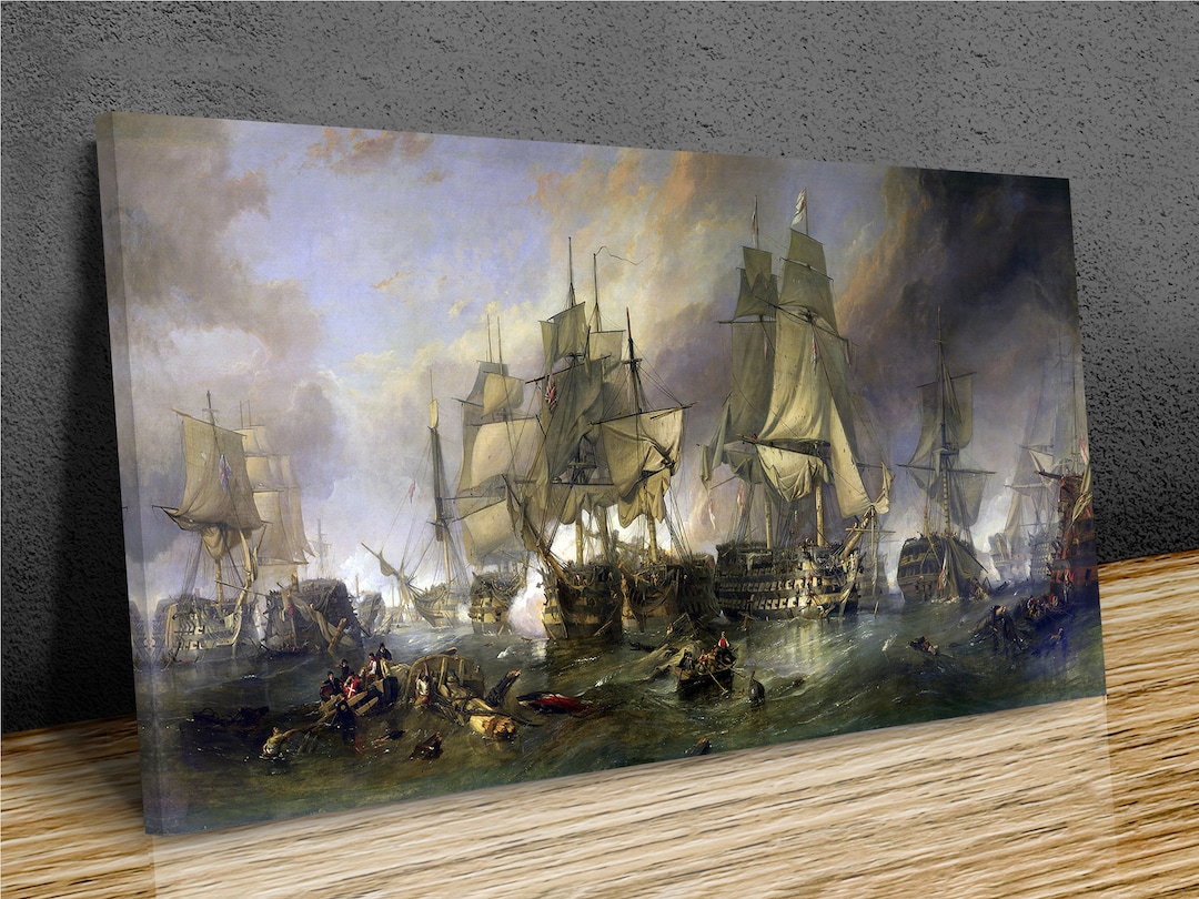 The Battle of Trafalgar, by William Clarkson Stanfield, Wall Ar Wall ...