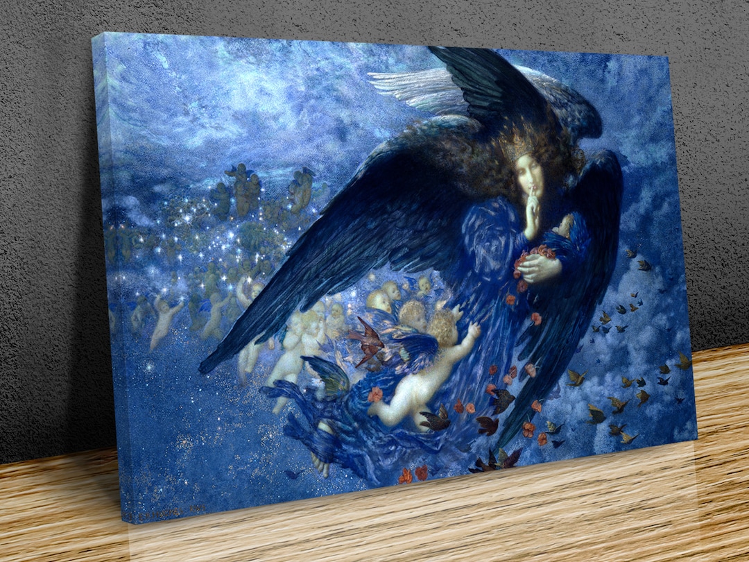 Edward Robert Hughes, Night With Her Train of Stars , Wall Art, Wall ...