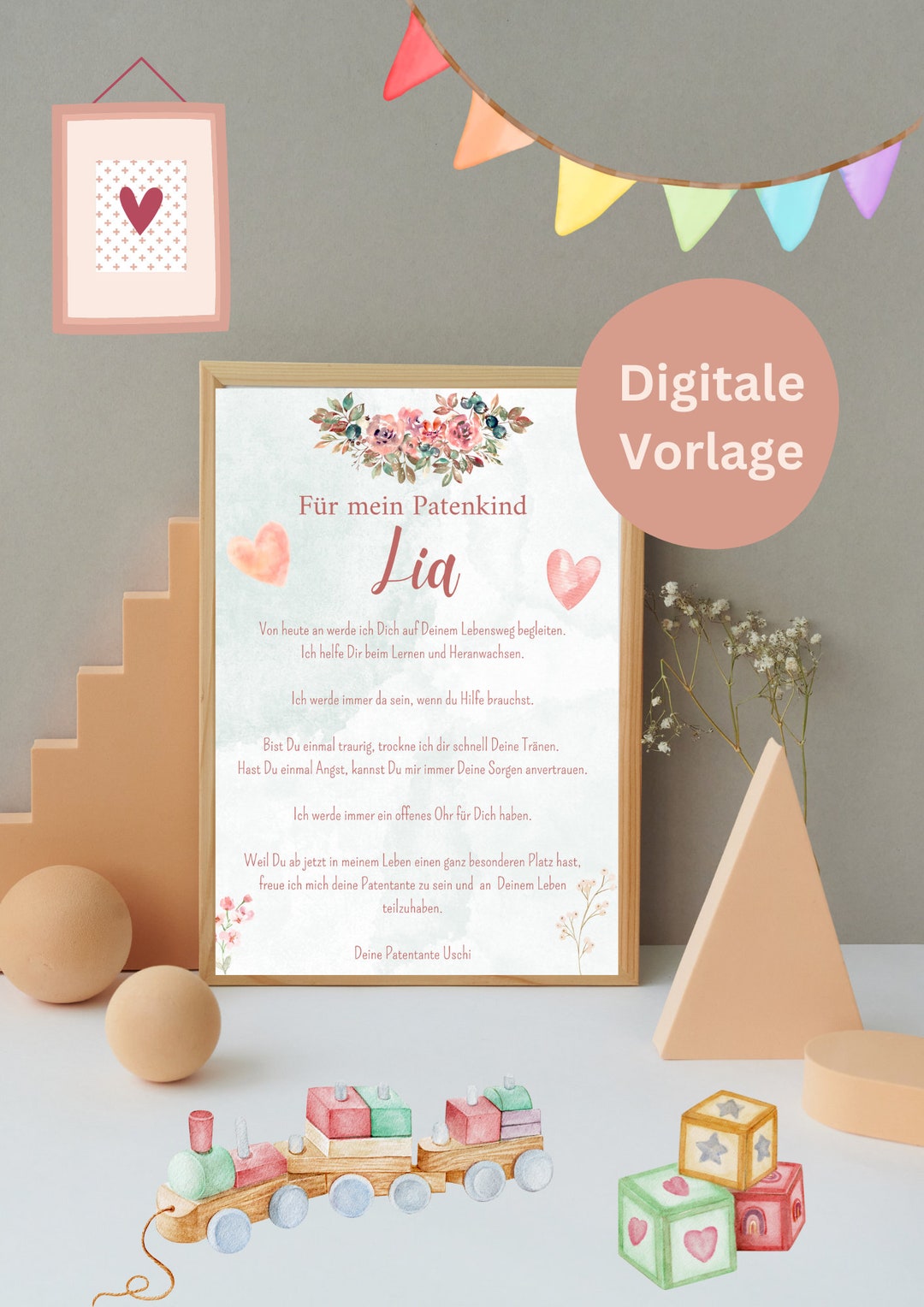 Digital Template Godparent Letter Customizable Instant - Etsy