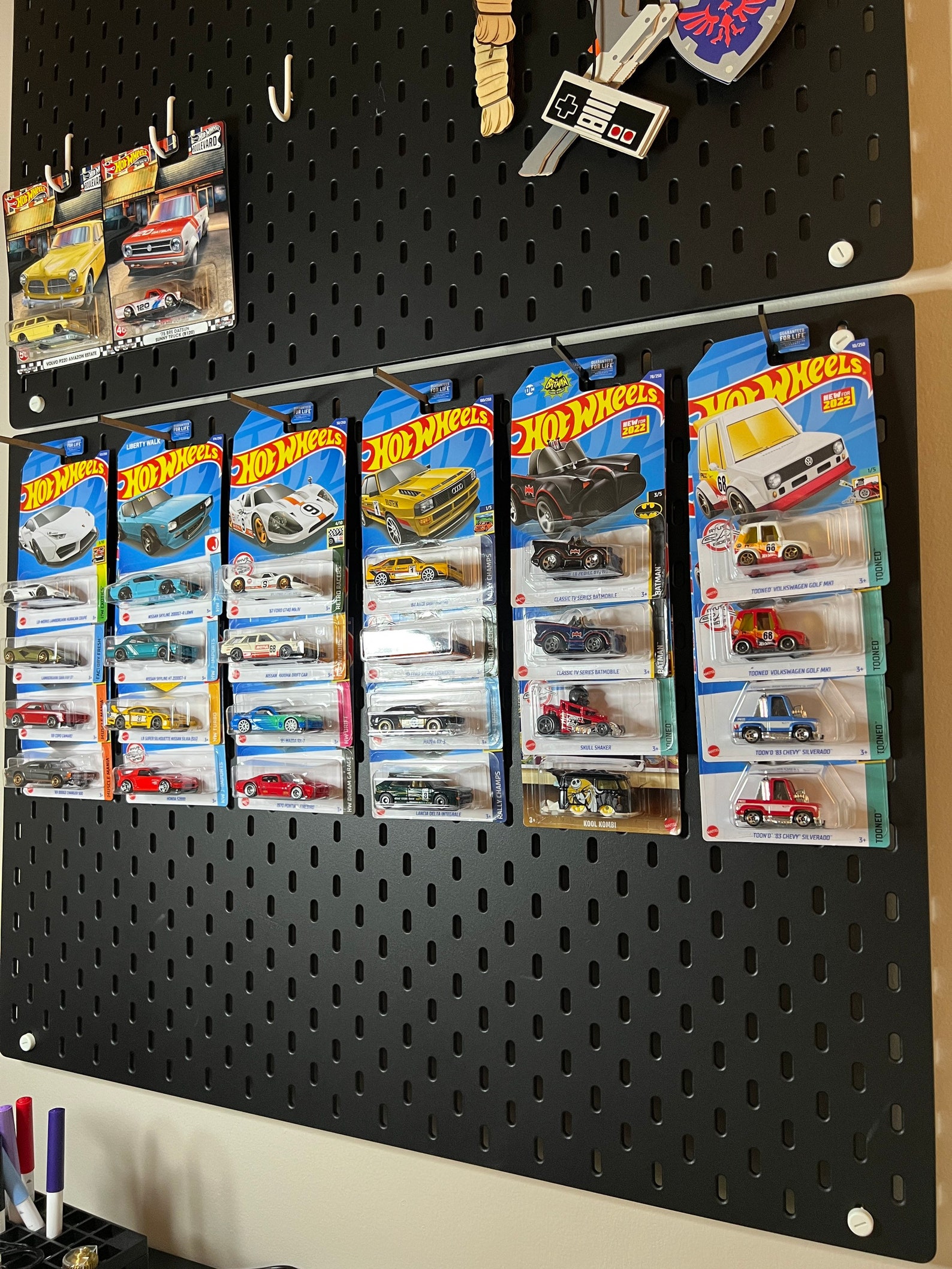 Hot Wheel Display Hooks for Pegboard- Ikea Skadis, Standard, or ...