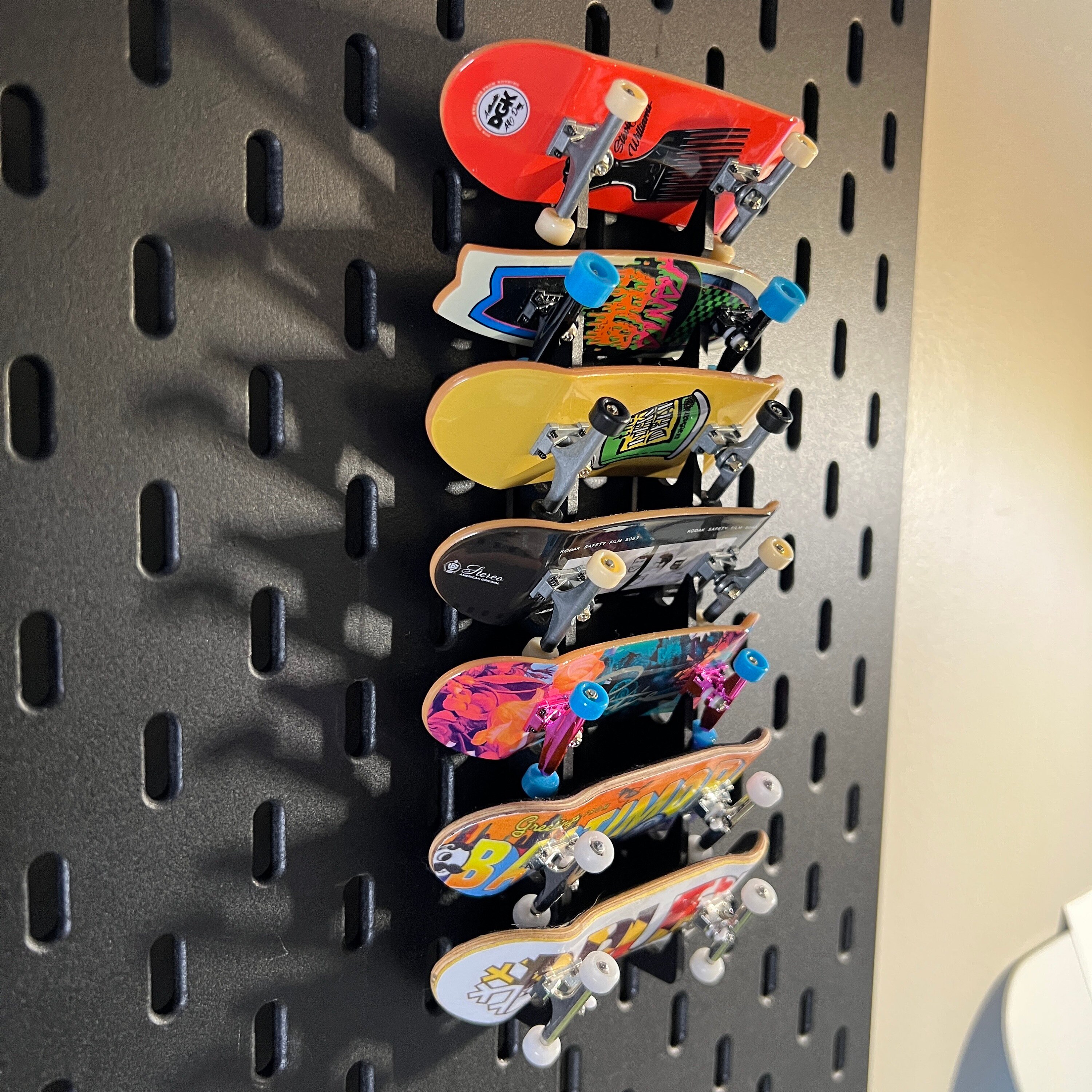 Fingerboard Racks for Pegboard- Ikea Skadis and Uppspel, Container ...