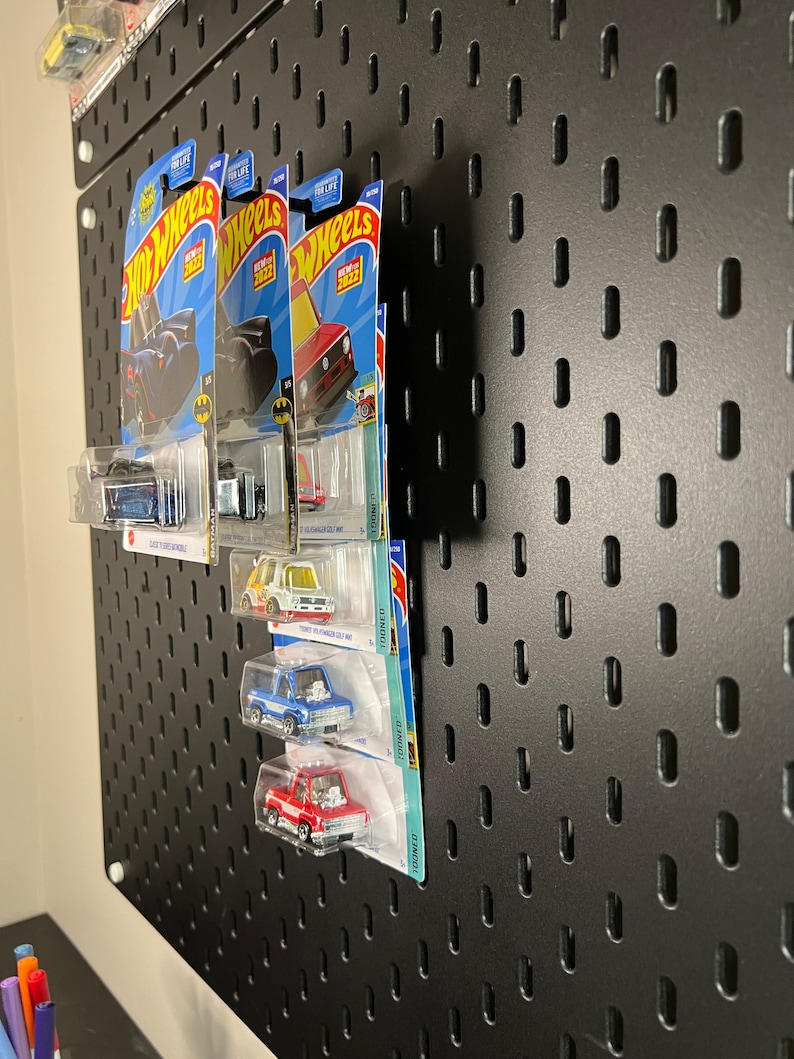 Hot Wheel Display Hooks for Pegboard- Ikea Skadis, Standard, or ...