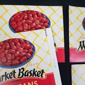 10 Red Beans Can Labels Market Basket Bilbrey Canning Food Company ...