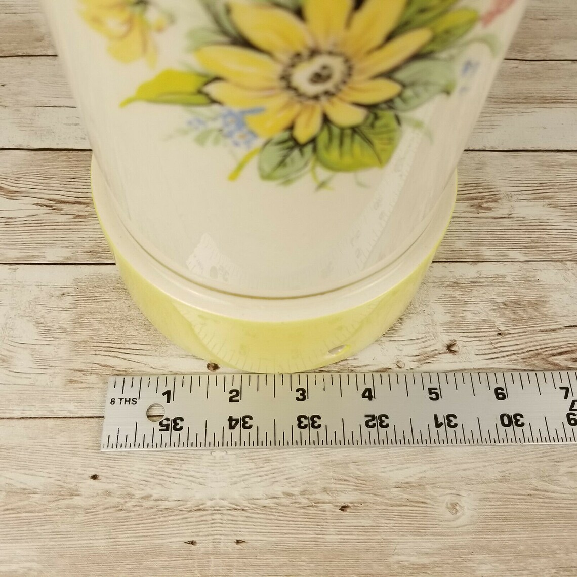 14 Tall Floral Lamp Base Only Cream Yellow Gold Flowers - Etsy