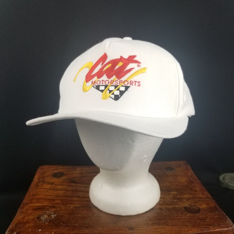 Caterpillar Embroidered CAT Motorsports Snapback Hat One Size USA ...