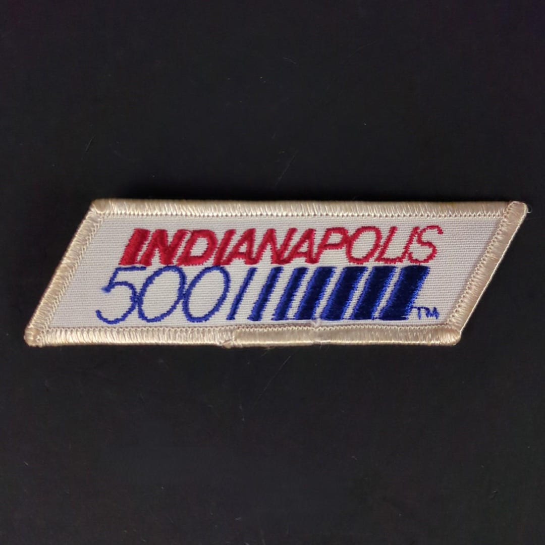Vintage Indianapolis 500 Patch 4 1/2x 1 3/8 Angled Patch Red White Blue ...
