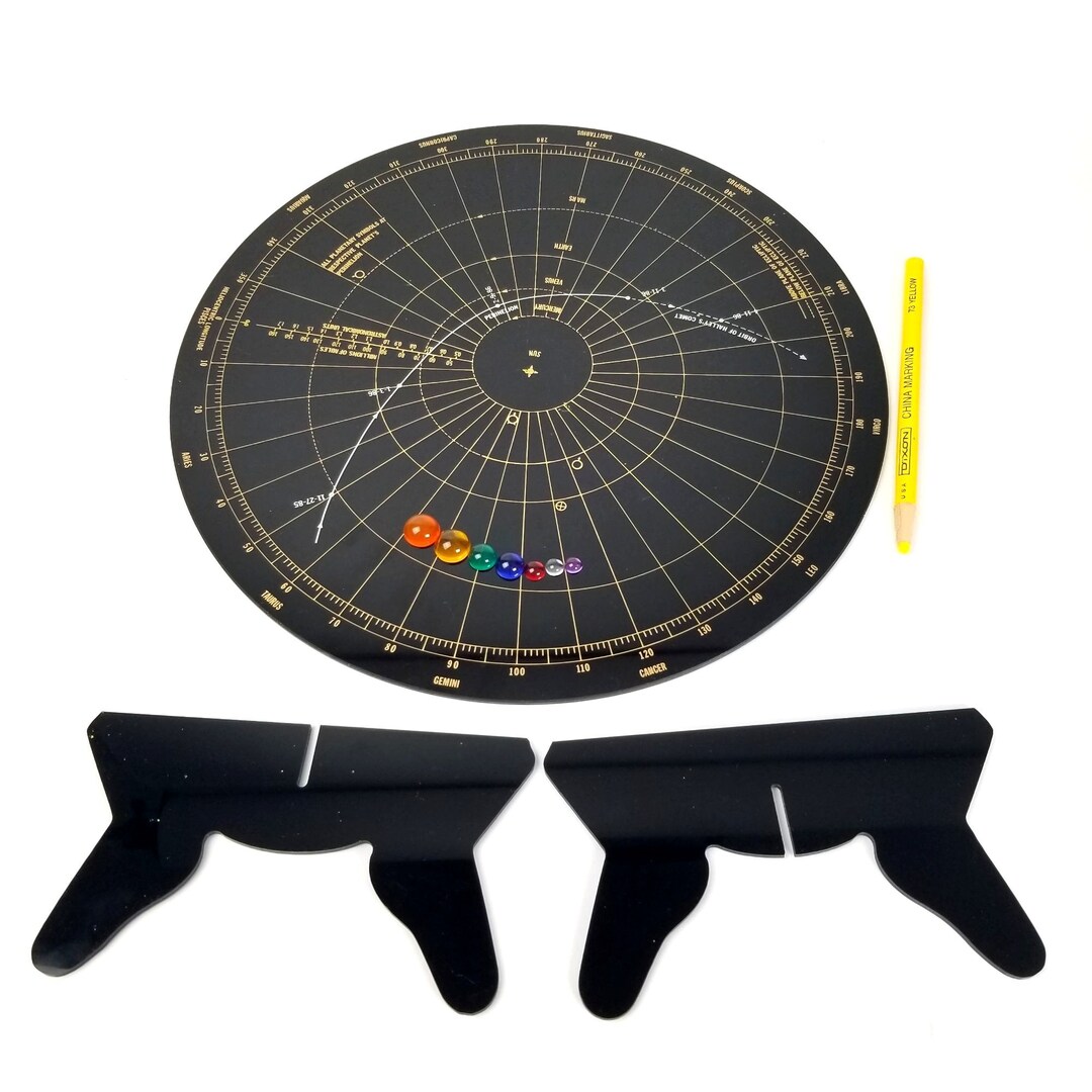 1980s Smithsonian Planet Tracker 13" Diameter Round Flat Double Sided ...