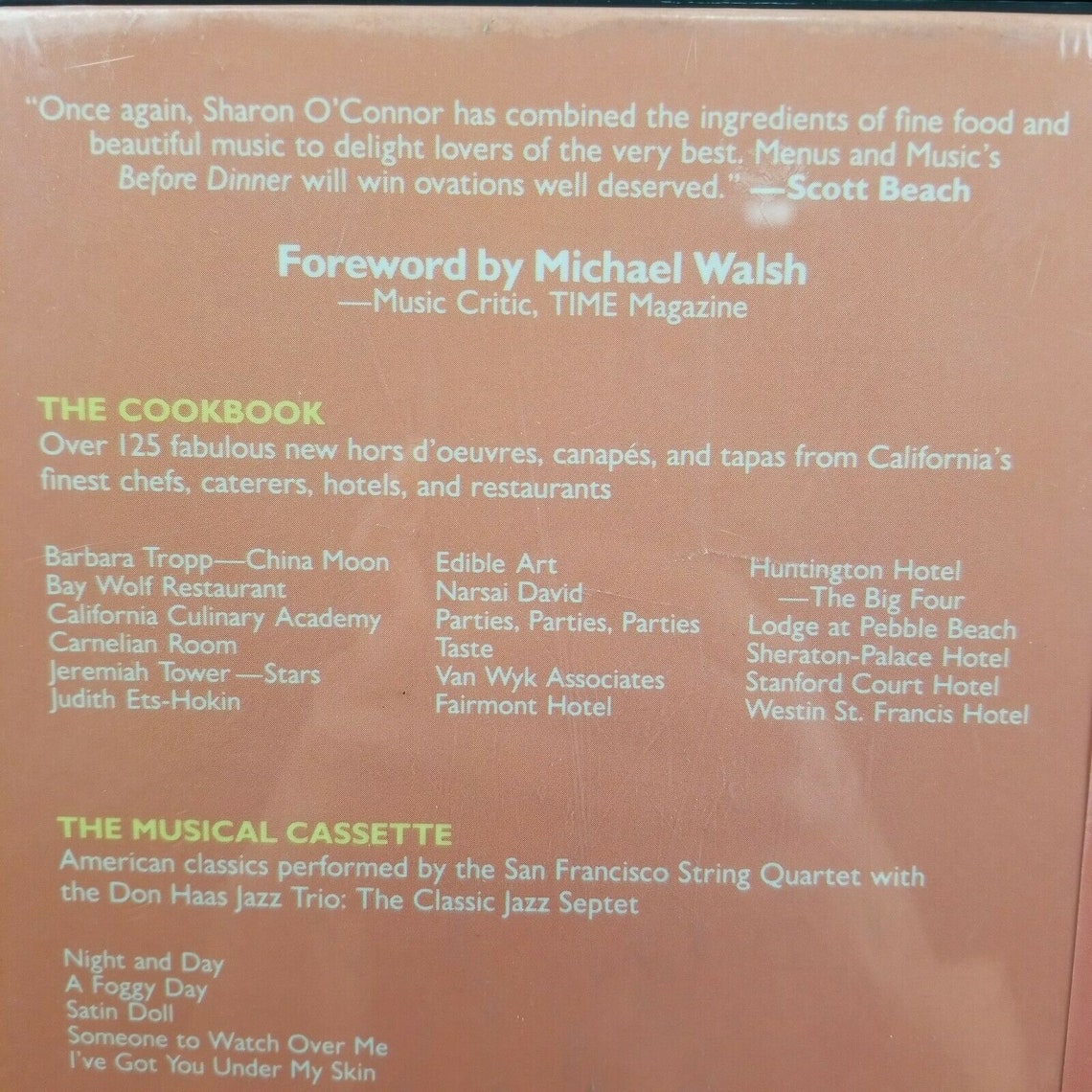 Menus and Music Cookbook Musical Cassette Tape Romantic Hors - Etsy