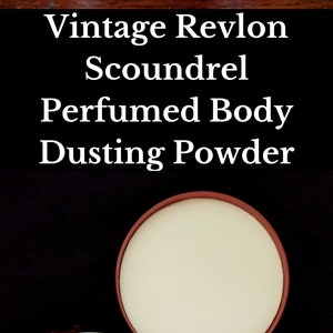 Vintage Revlon Scoundrel Perfumed Body Dusting Powder Prop Fragrance 3 ...