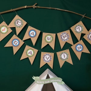 PRINTABLE Party Bunting Banner "camp Run -A- Muk" - INSTANTLY DOWNLOADS ...