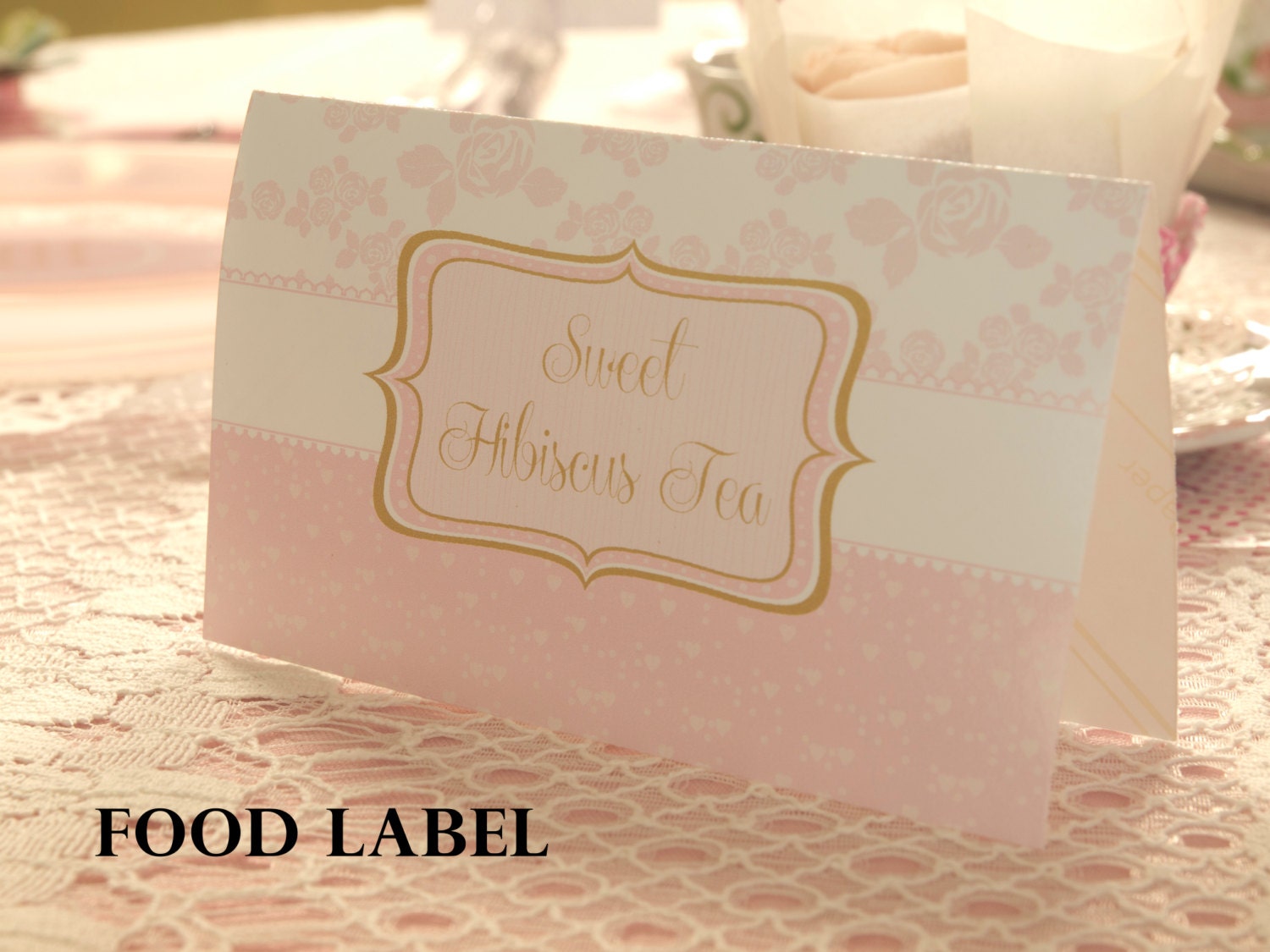 Pink and Gold Food Labels AND BONUS Mirror Label Printable | Etsy