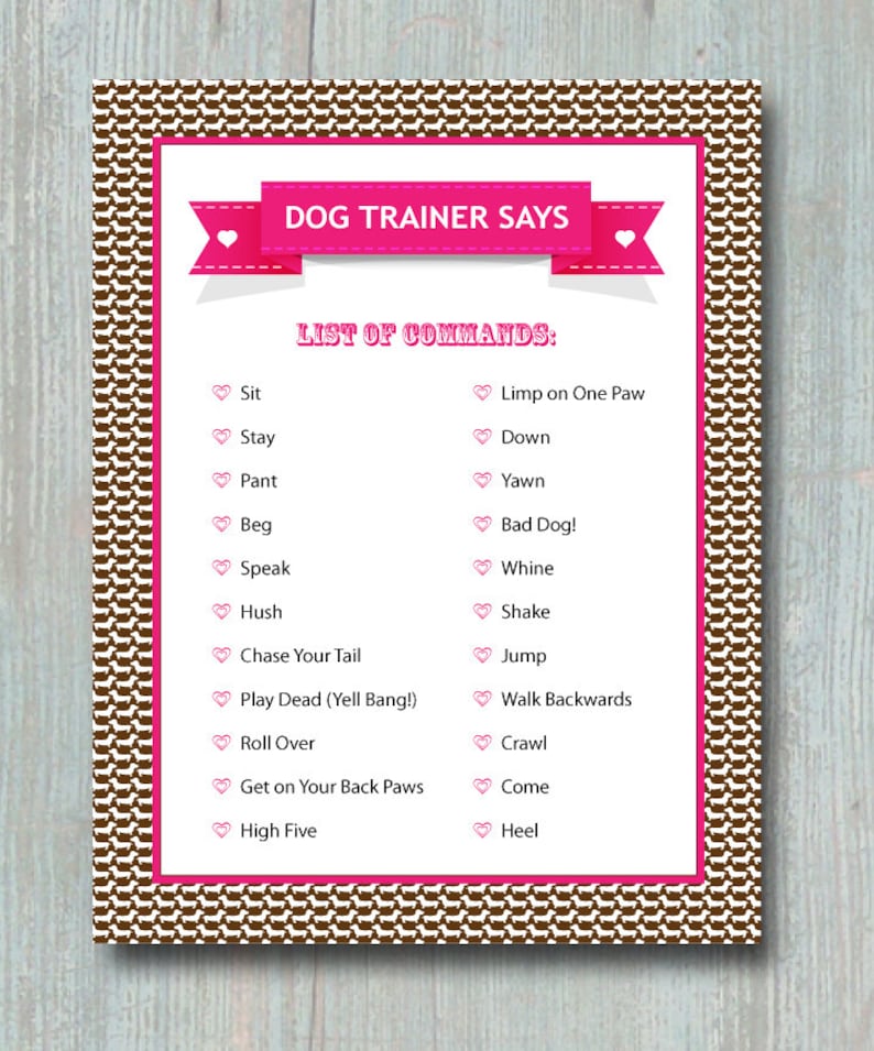 Puppy Love Party Game / Activity Printable mimics - Etsy