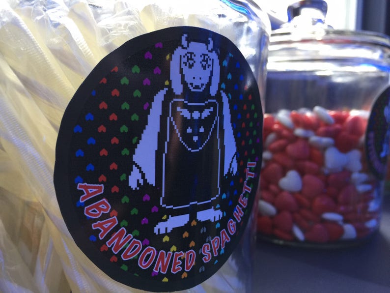 Undertale Round 3" Labels Printable - BONUS "undyne the Royal Candy ...