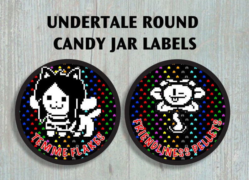 Undertale Round 3 Labels Printable BONUS undyne | Etsy