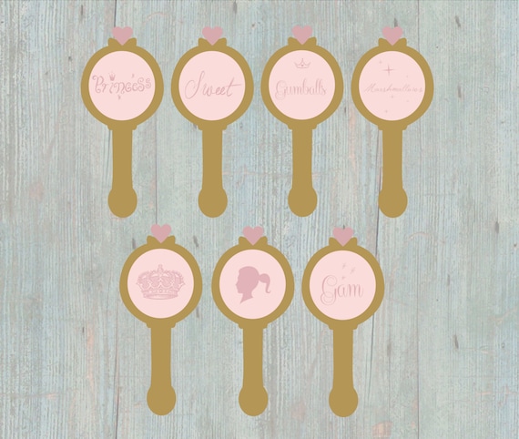 Pink and Gold Food Labels AND BONUS Mirror Label Printable | Etsy