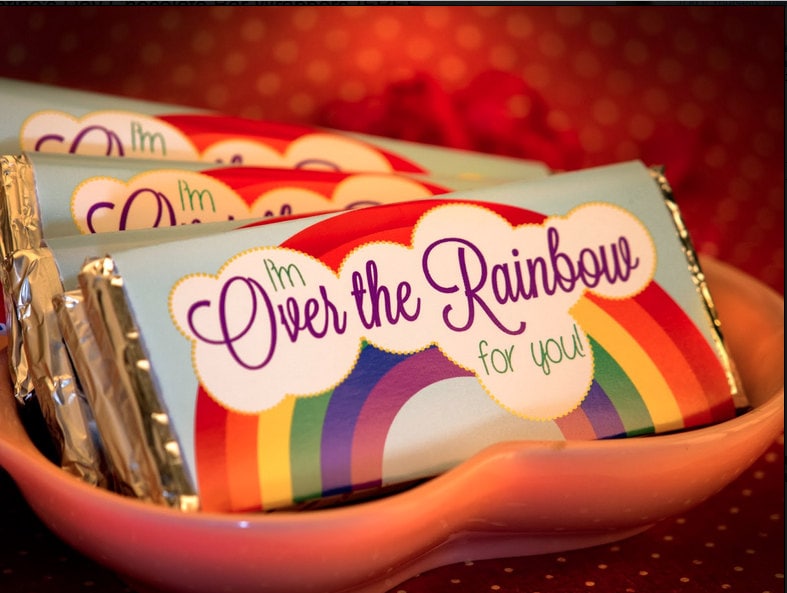 Rainbow Party Food Label SET Printables Food/Buffet Labels | Etsy