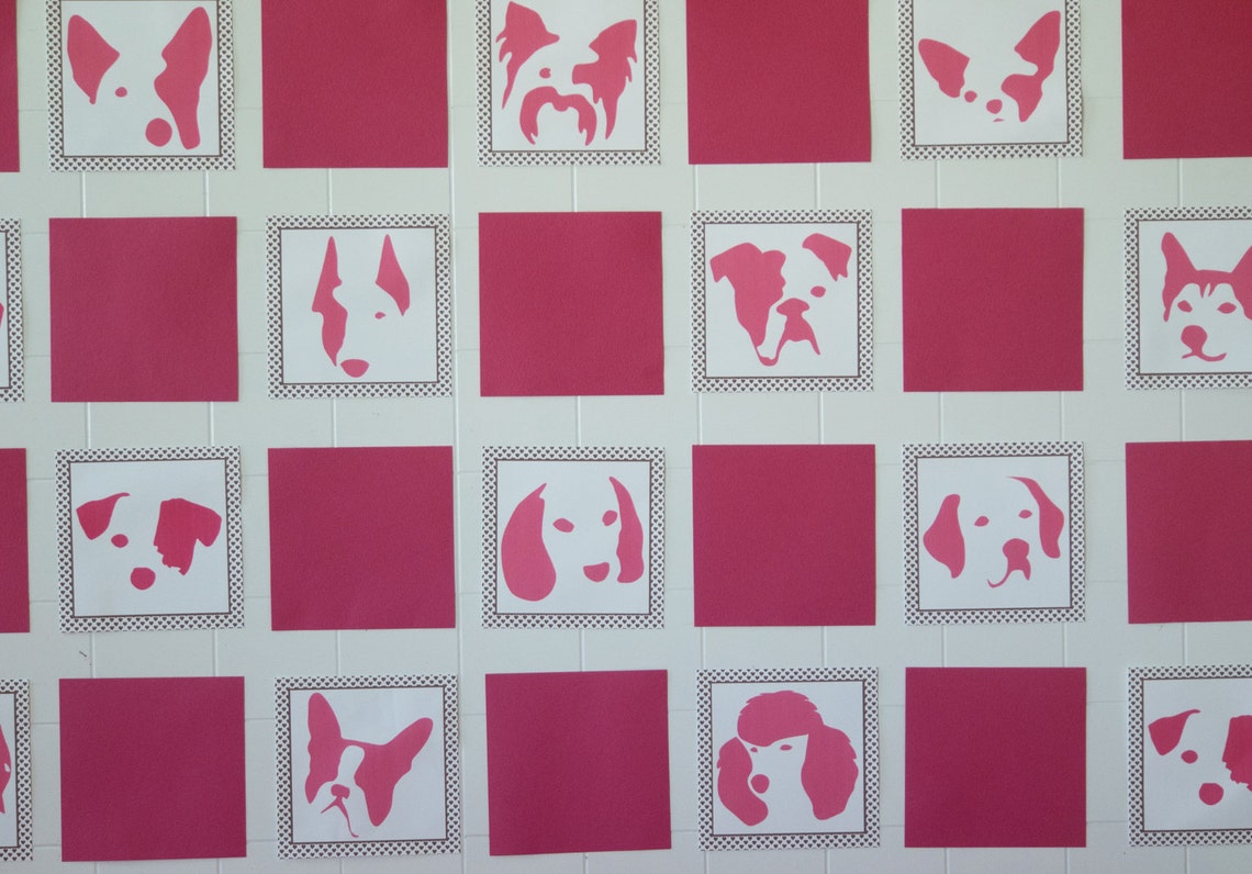 Dog Face Collage Printable - THIRTEEN Different Dog Faces - Use as Wall ...