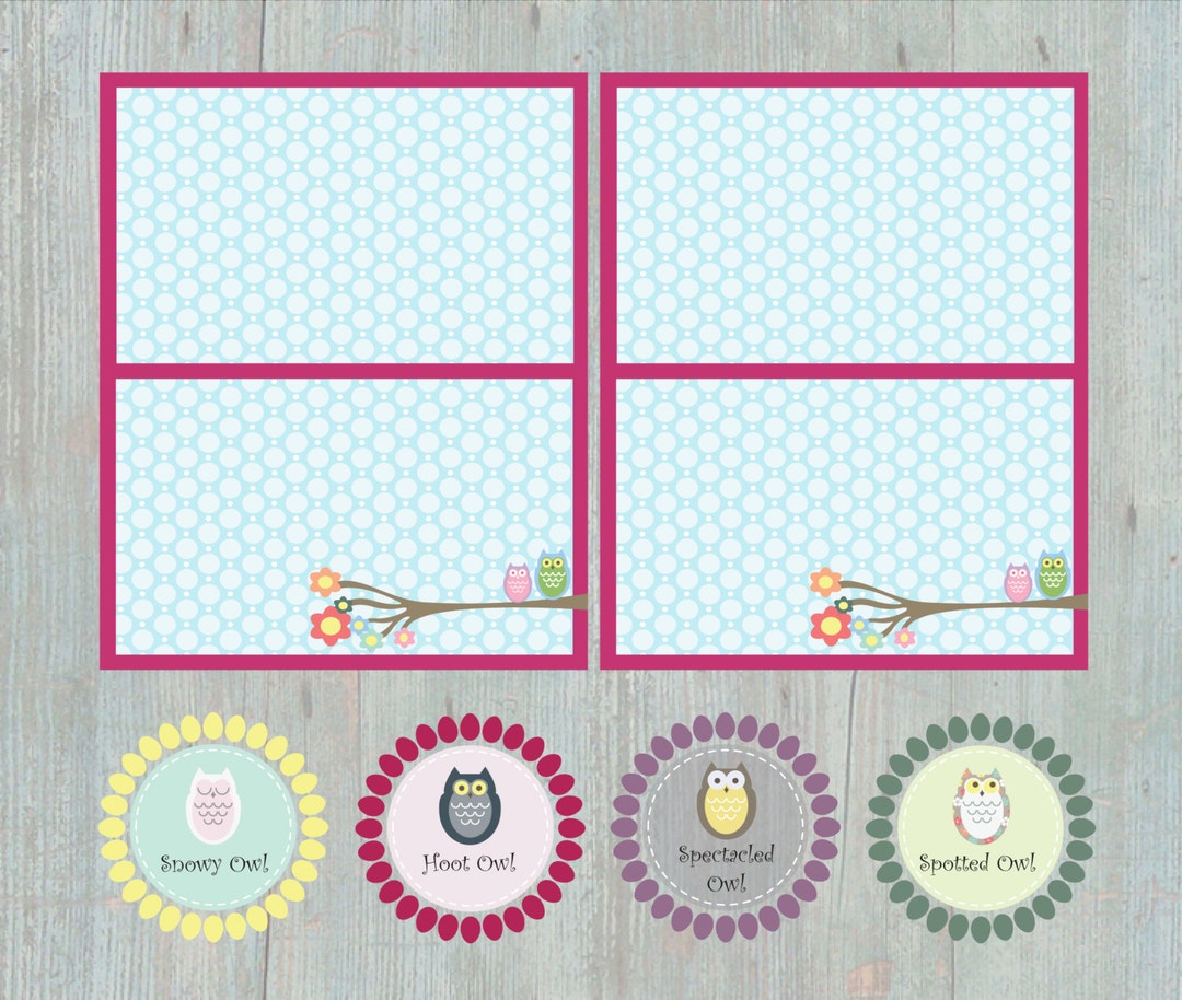 Owl Party Food Labels, Candy Label, 2" Round Labels Printables - Owl ...