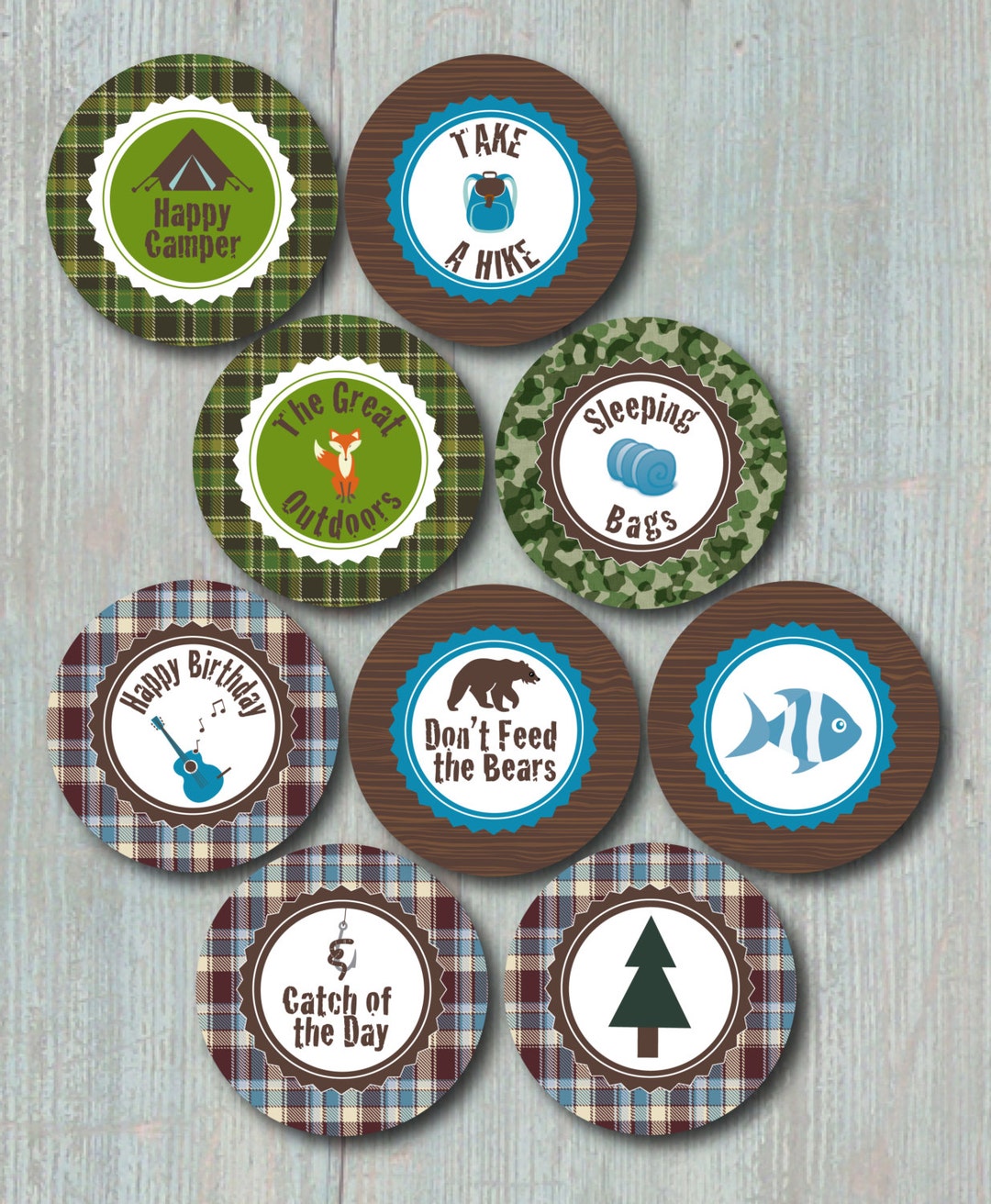 2 Inch Round Circle Label Printable - Includes Both Designed and Blank ...