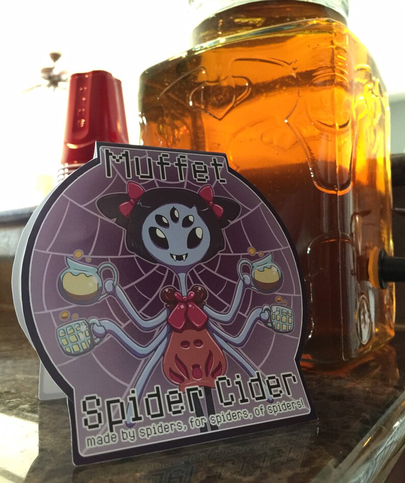 Undertale Food Labels BONUS Muffet spider Cider - Etsy