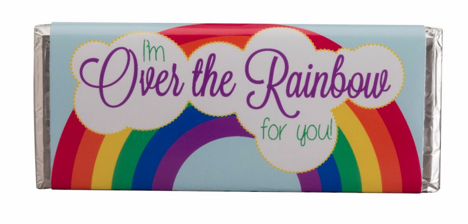Candy Bar Wrapper i'm Over the Rainbow for You - Etsy