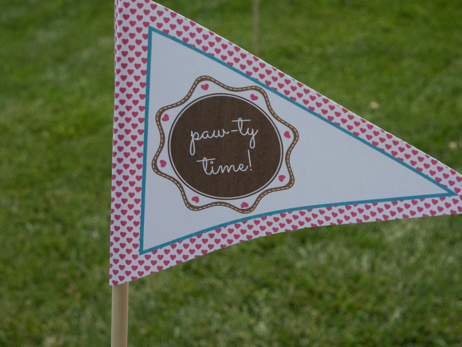 Puppy Love Birthday Banner / Flag Printable SET Can Be - Etsy