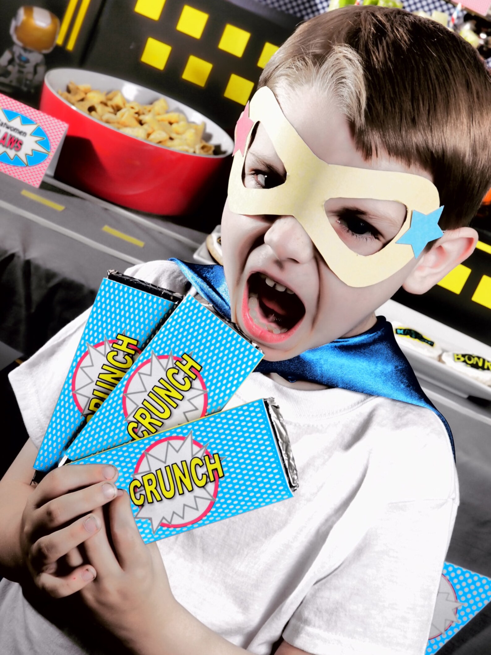 Superhero CRUNCH Bar Wrapper Printable Superhero Candy Bar - Etsy