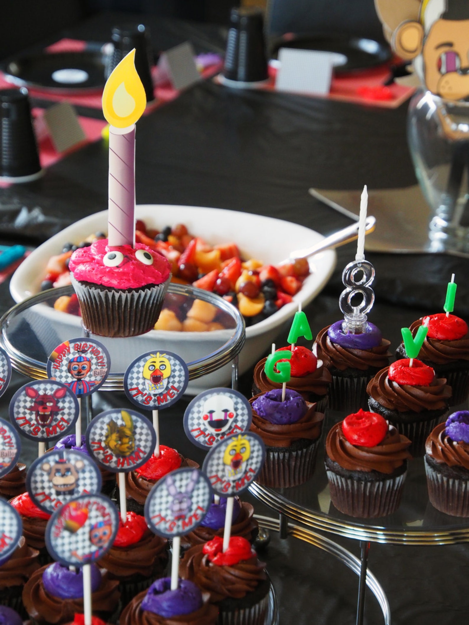 Five Night's at Freddy's Cupcake/cake Topper Printable - Includes ...