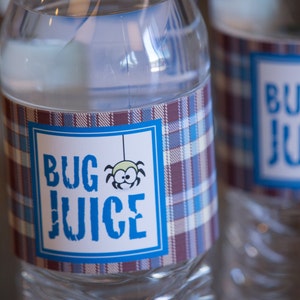 Water Bottle Lables / Wrapper - "bug Juice" - Digital File - INSTANTLY ...