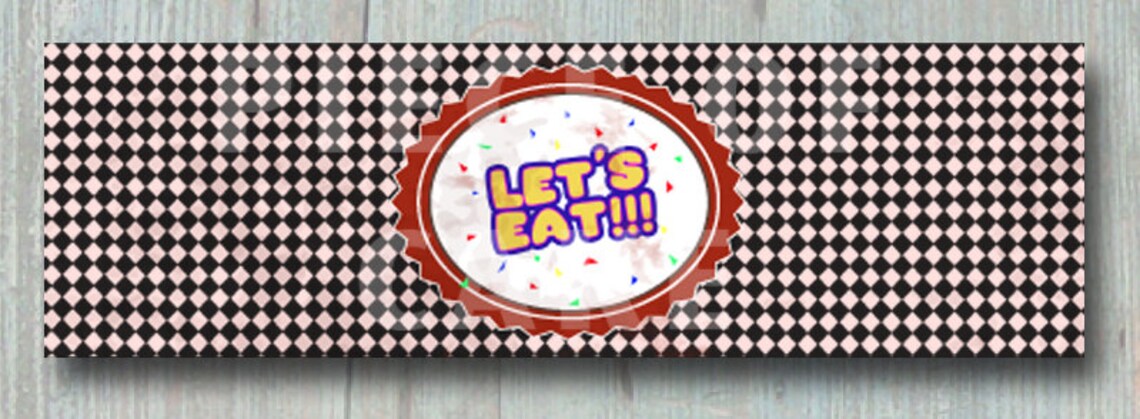 Five Night's at Freddy's Napkin Wrapper Printable - "let's Eat ...