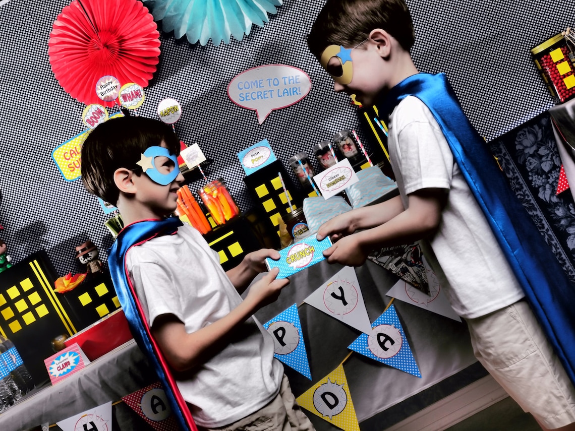 Superhero CRUNCH Bar Wrapper Printable Superhero Candy Bar | Etsy