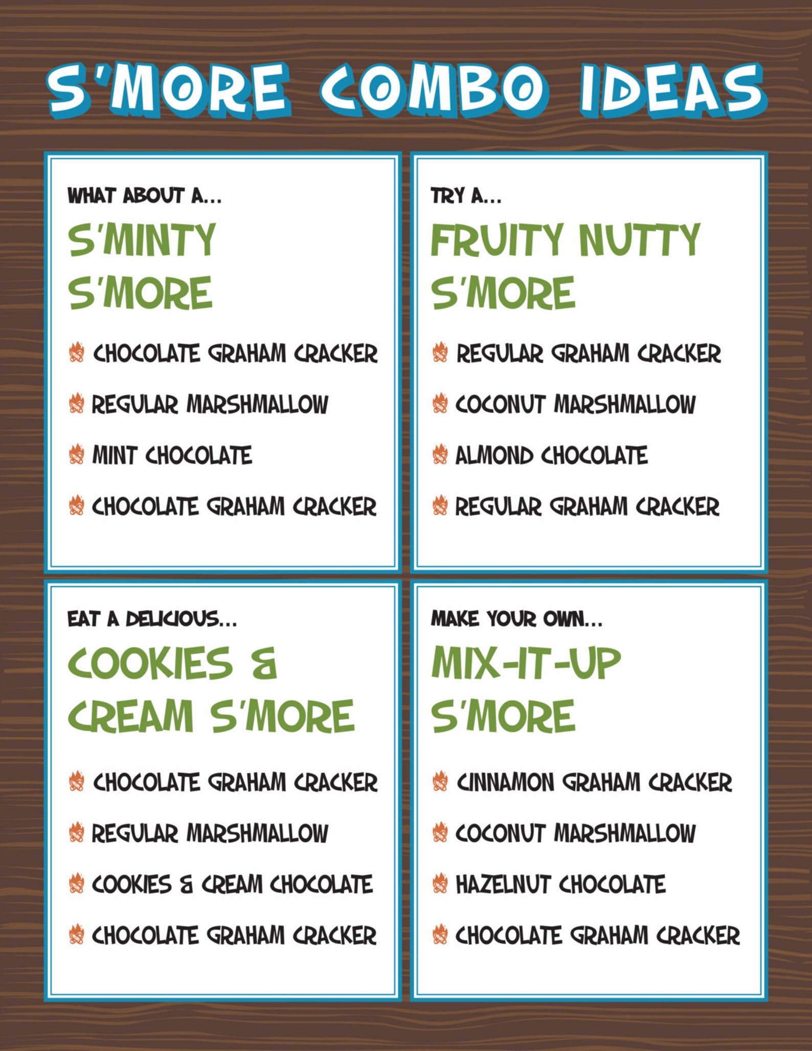 S'MORE Poster for Your SMORES Bar or Buffet 11x14 on - Etsy