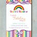 Rainbow Birthday Party Printables Set - INCLUDES CUSTOMIZED INVITATION ...
