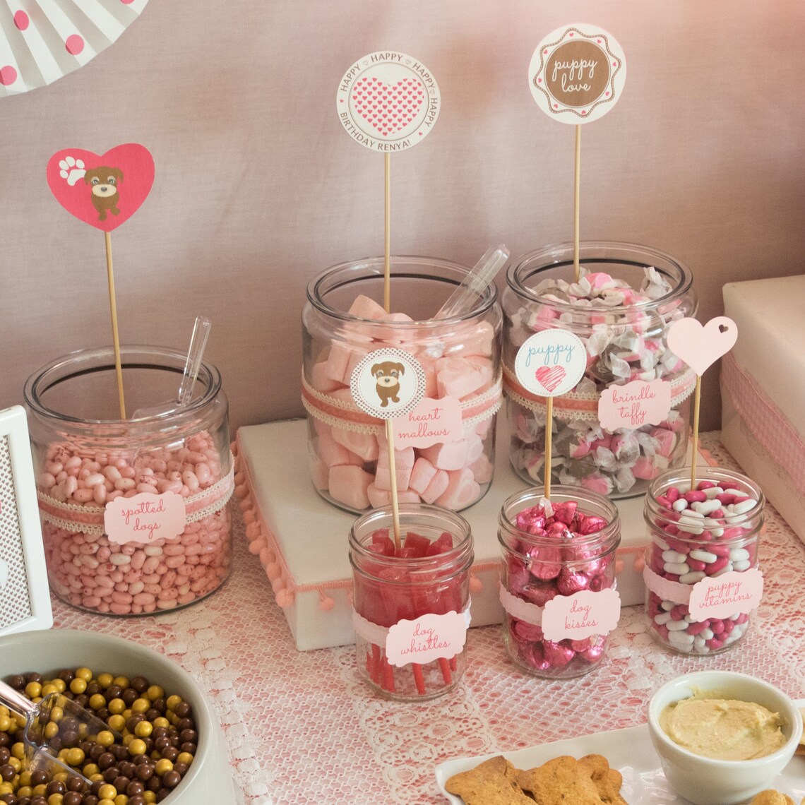 Puppy Love Label Set Printable Use for Candy Jar Labels - Etsy