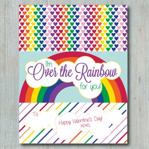 Candy Bar Wrapper i'm Over the Rainbow for You Party or Valentine's Day ...