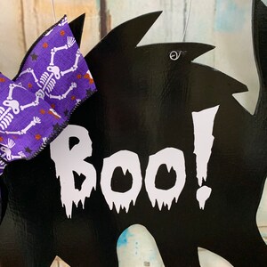 Black Cat, Black Cat Door Hanger, Halloween Door Hanger, Halloween Door ...