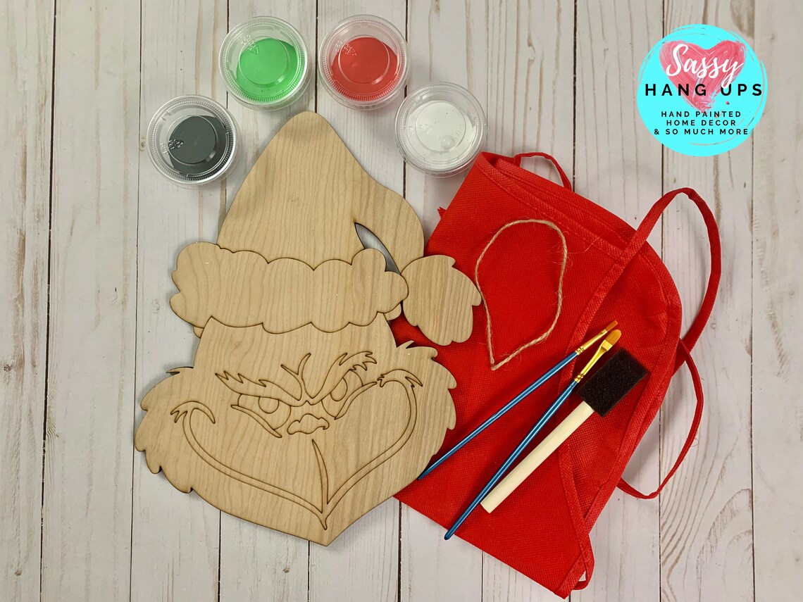 Christmas Kids Paint Kits, Grinch, Paint Kit, DIY Kits, Paint Kits ...