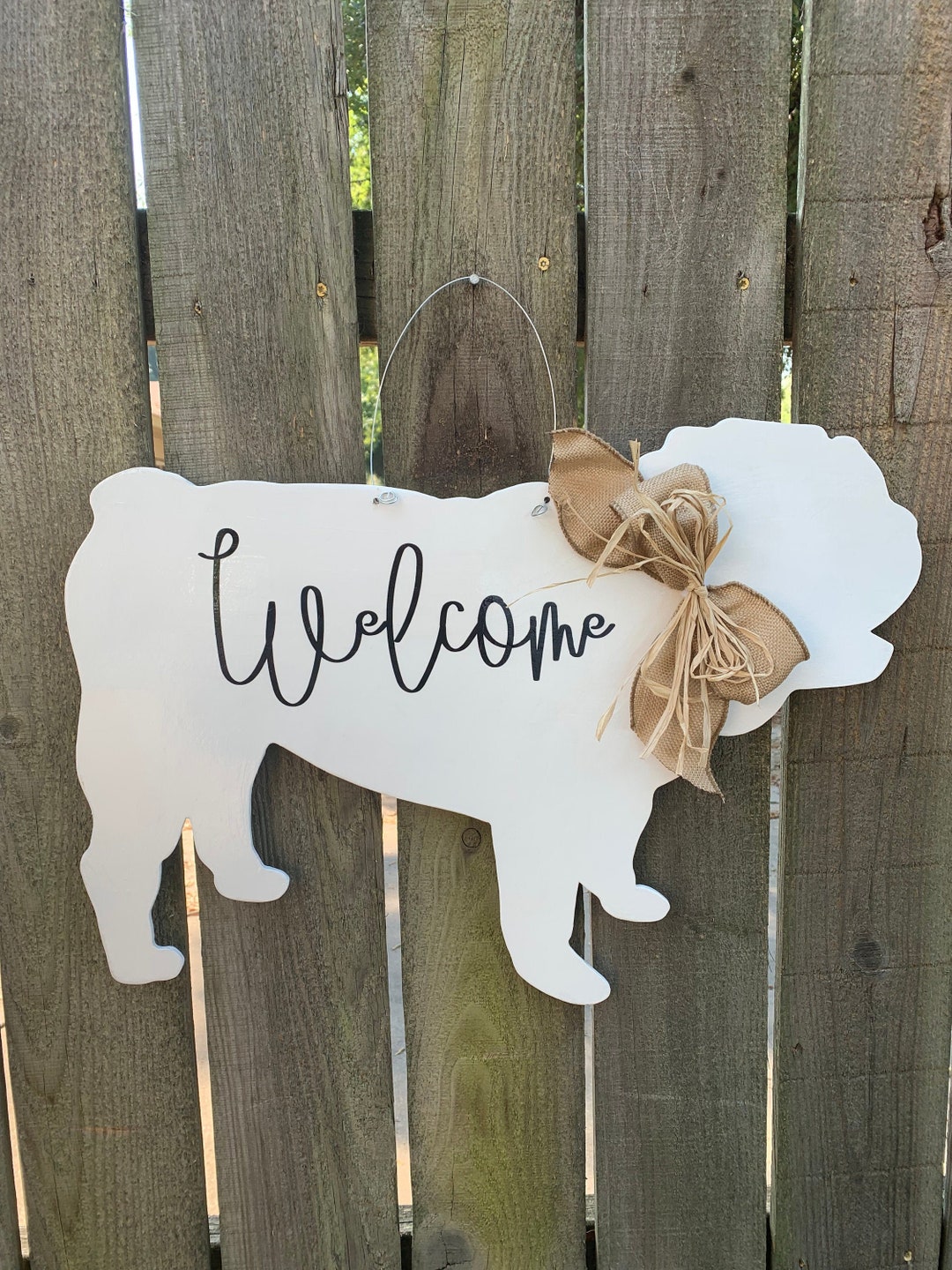 English Bulldog Door Hanger English Bulldog English Bulldog - Etsy