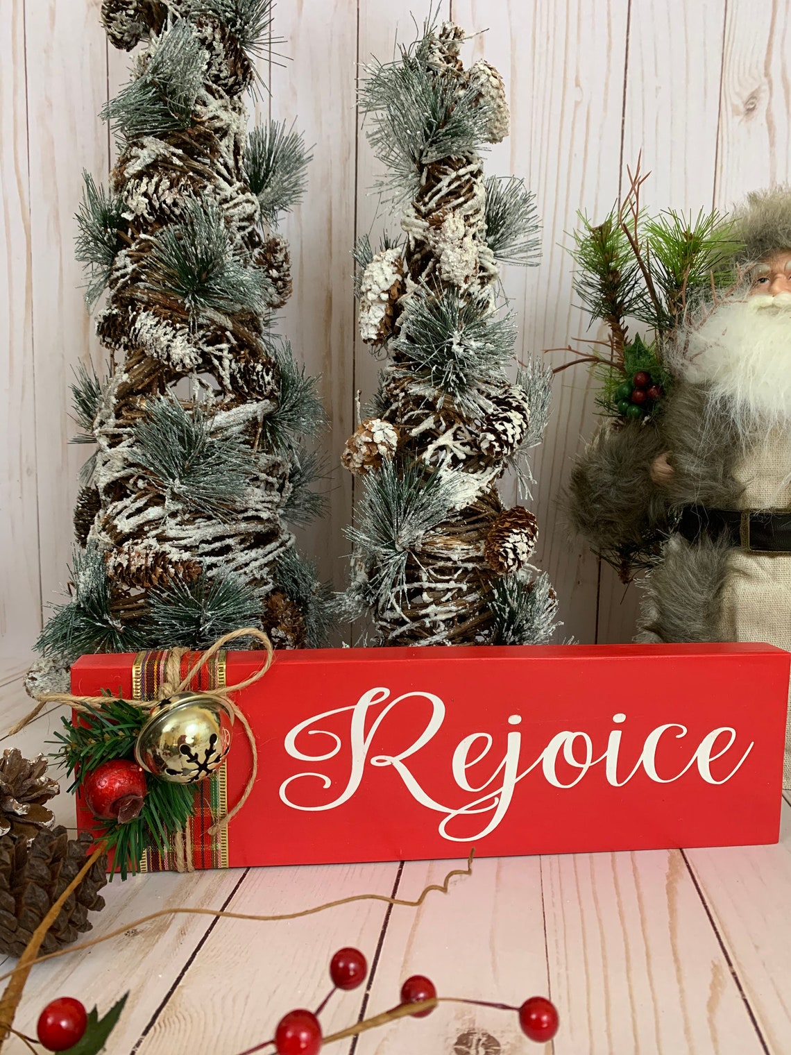 Christmas Sign Christmas Decor Rejoice Christmas Sign - Etsy