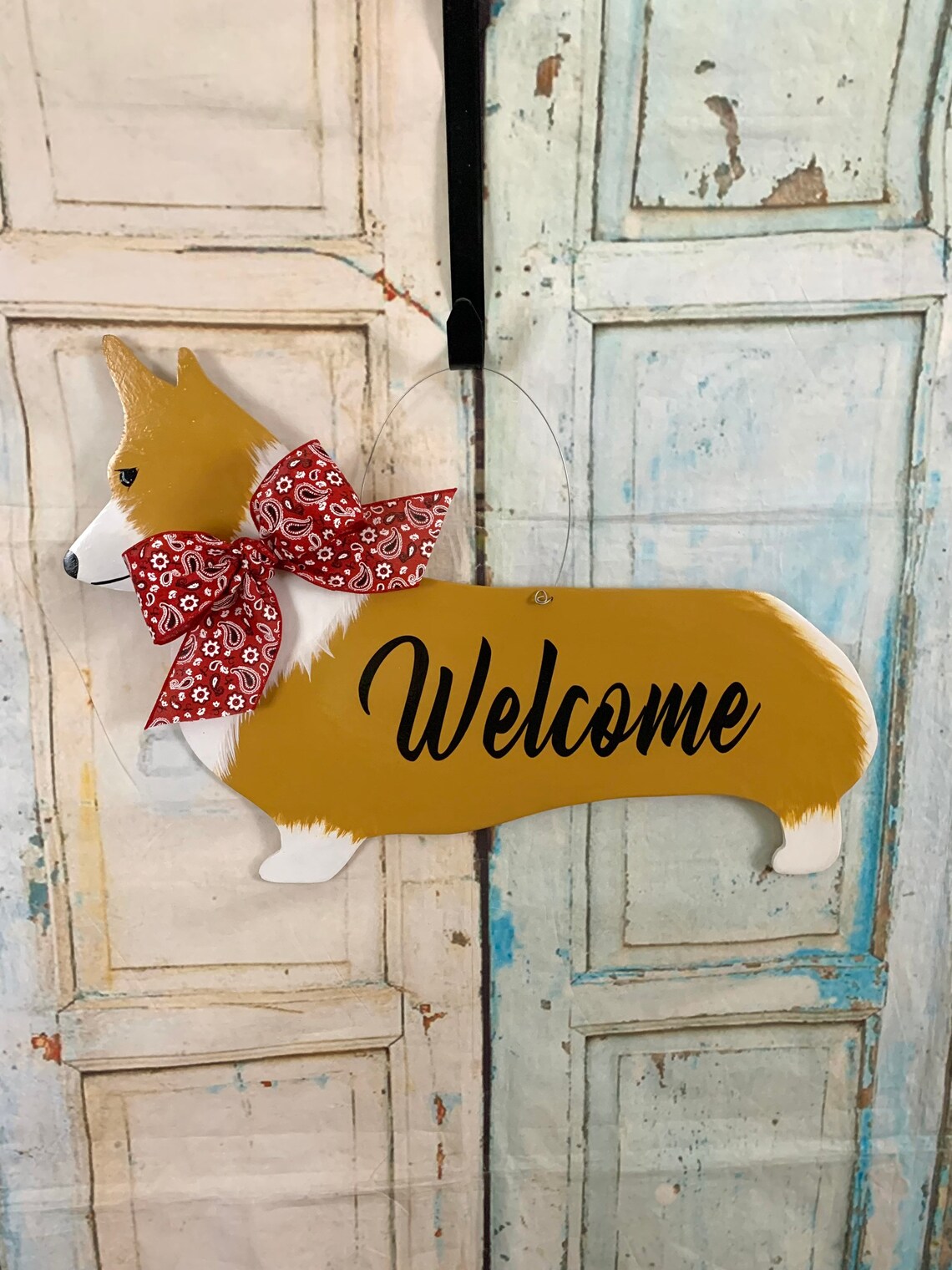 Pembroke Welsh Corgi, Corgi Door Hanger, Corgi Gift, Corgi Decor, Corgi ...